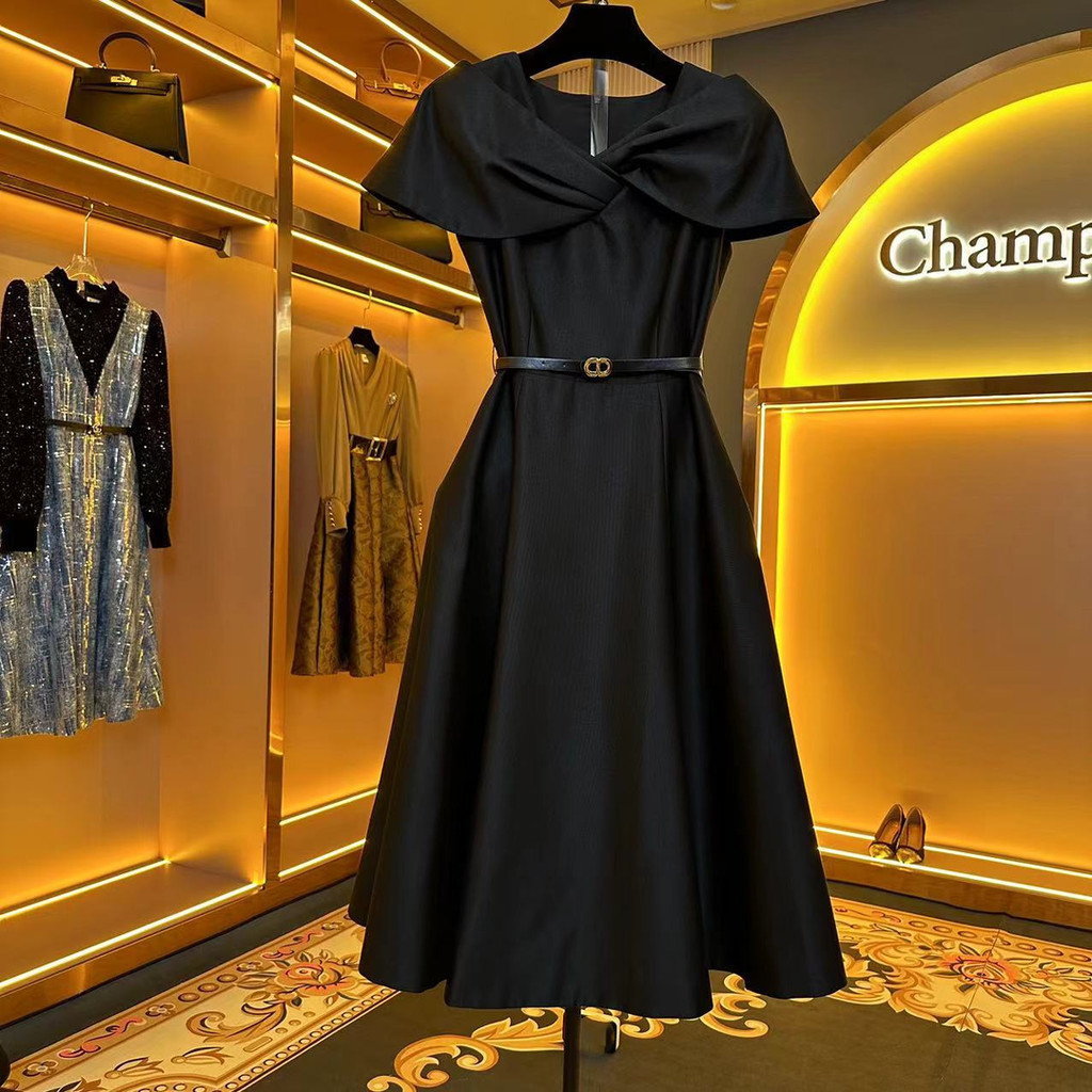 Jual Women's Summer New Waist Slimming High Class Elegant Dress Midi ...