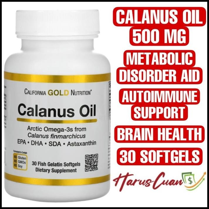 Jual California Gold Calanus Oil 500 Mg 30 Softgels Astaxanthin ...