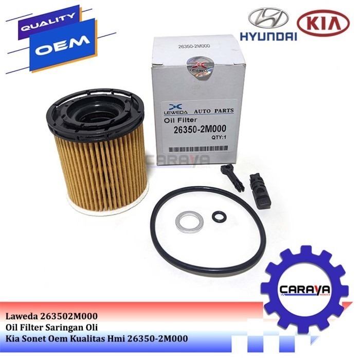 Jual Oil Filter Saringan Oli Kia Sonet Oem Kualitas Hmi 26350-2M000 ...