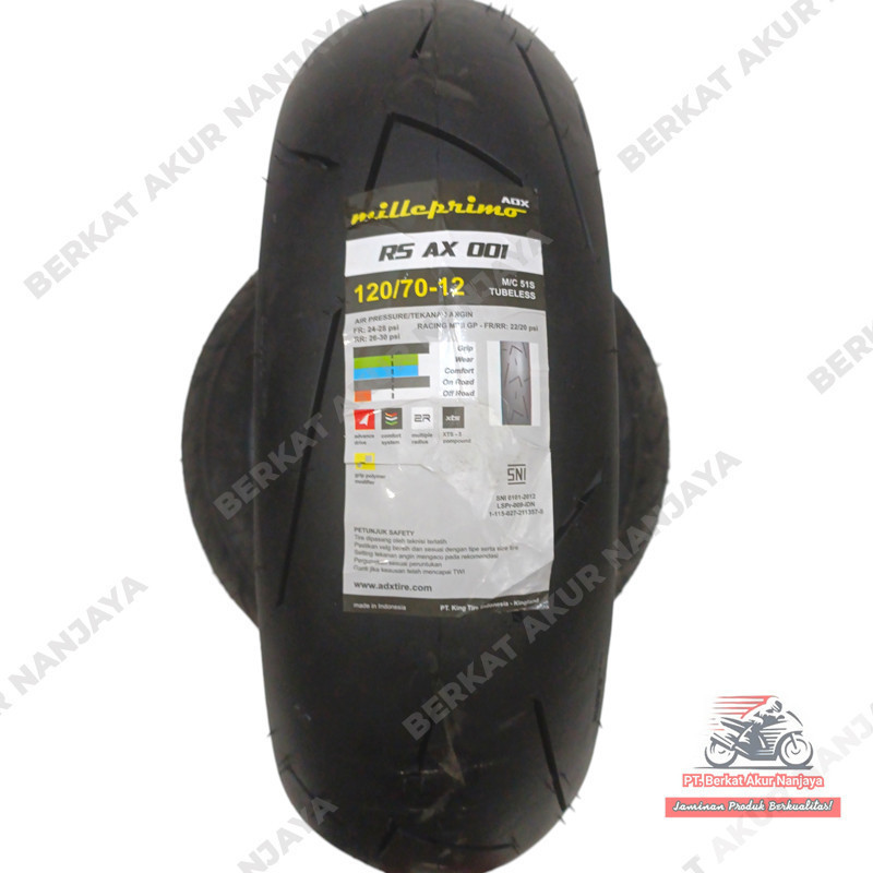 Jual Ban ADX Milleprimo 120/70 Ring 12 Scoopy vespa sprint primavera ...