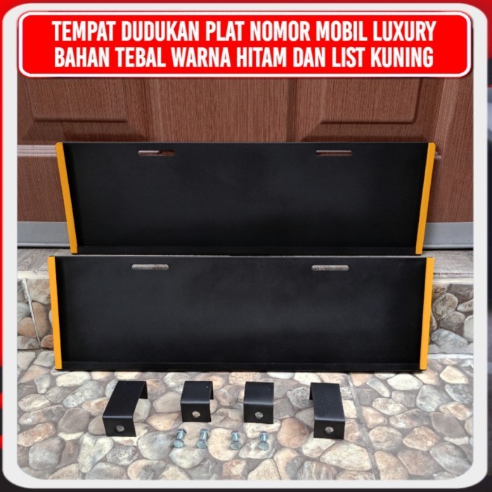 Jual TEMPAT PLAT NOMOR MOBIL DINAS PEJABAT WARNA HITAM TEBAL LIST ...