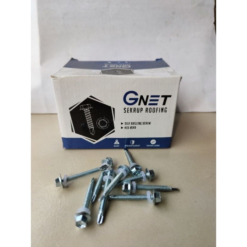 Jual Baut Atap Gnet//Sekrup Roofing Gnet 5,5mx45mm | Shopee Indonesia