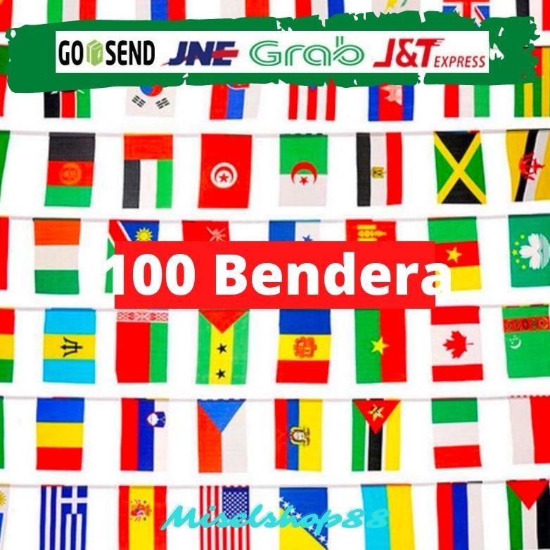 Jual hwnn - bendera negara renceng kecil 100 country flag upacara pbb ...