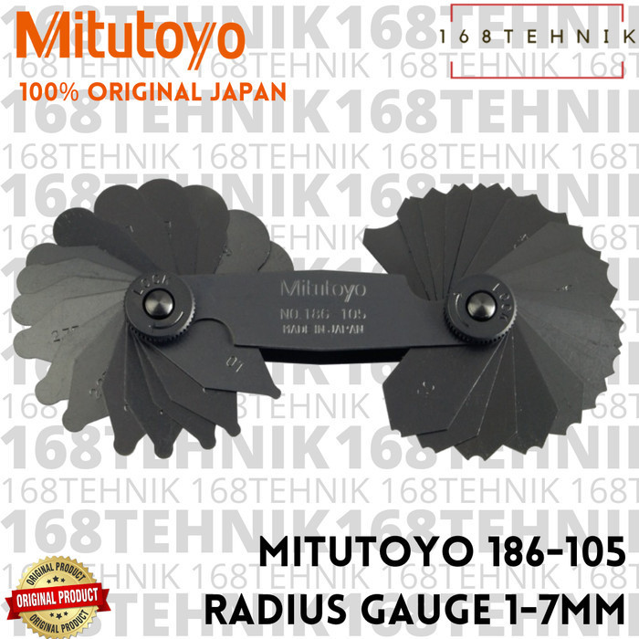 Jual Produk MITUTOYO 186-105 RADIUS GAUGE 1-7mm , 34 Pairs ALAT UKUR ...