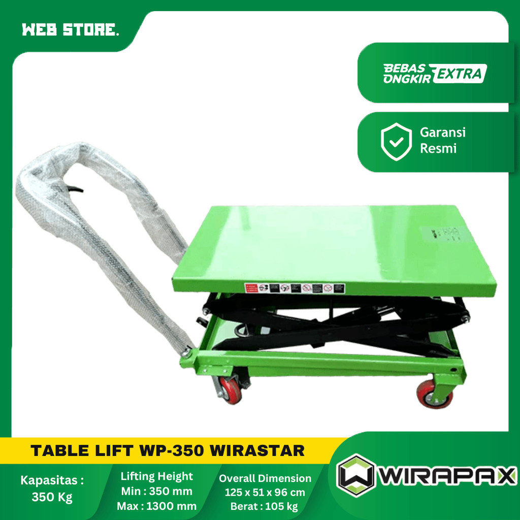 Jual Alat Angkut Barang 350kg Table Lift WP-350 Hand Stacker Hydraulic ...
