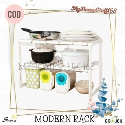 Jual CUCI GUDANG RAK PANCI KUALI MODERN RACK 2 SUSUN DAPUR WASTAFEL ...
