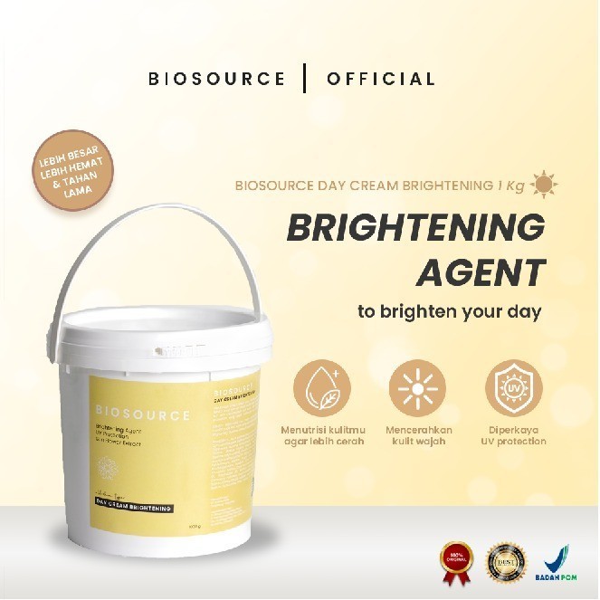 Jual BIOSOURCE Brightening Day Cream 1KG BEST BEAUTY 1kg Skincare Cream ...