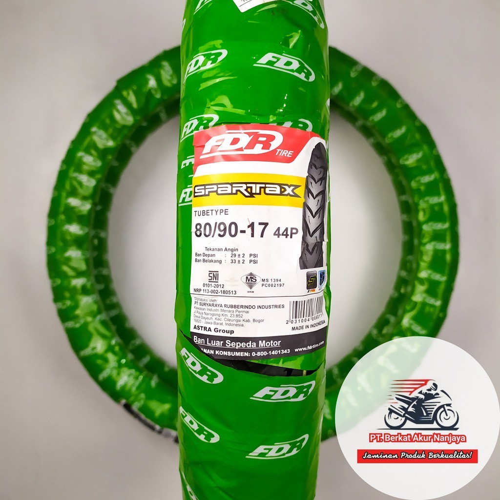 Jual FDR Spartax 80/90-17 Tubetype (non tubeless) ban motor Bebek ...