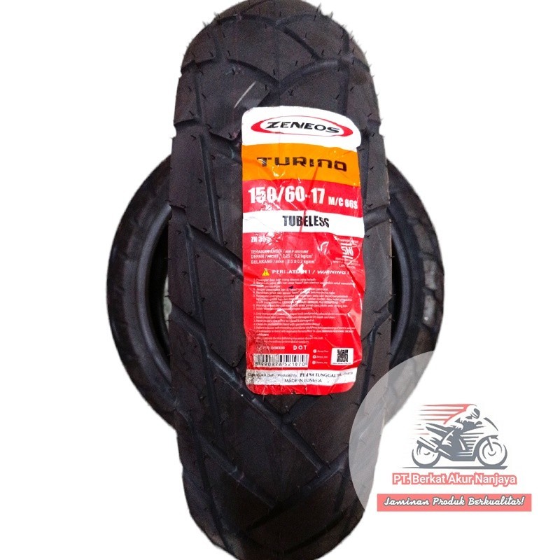 Jual Ban Motor Zeneos Turino 150/60-17 Ban Motor Sport Tubeless BONUS ...