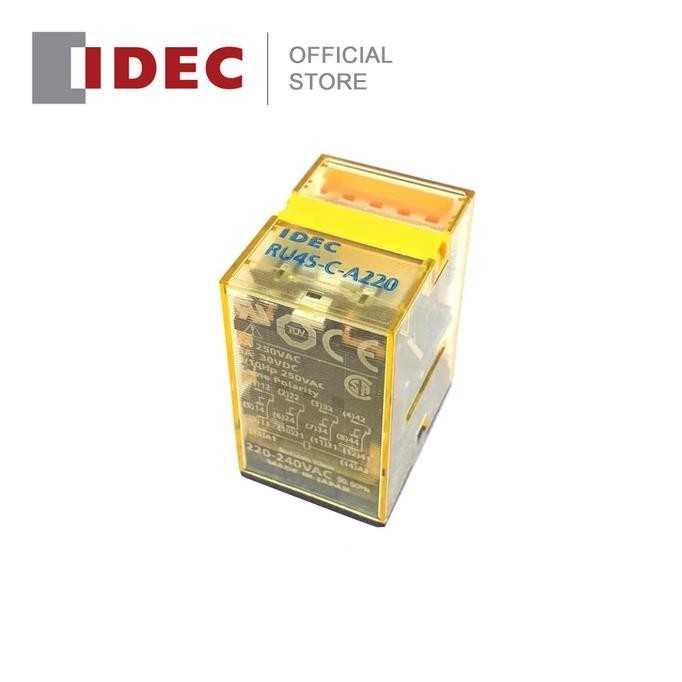 Jual Idec Ru4S-C-A220 Relay 6A 14 Kaki 4Pdt 220-240Vac With Led ...