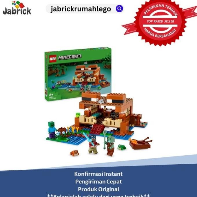 Jual LEGO 21256 Minecraft The Frog House Building Toy | Shopee Indonesia