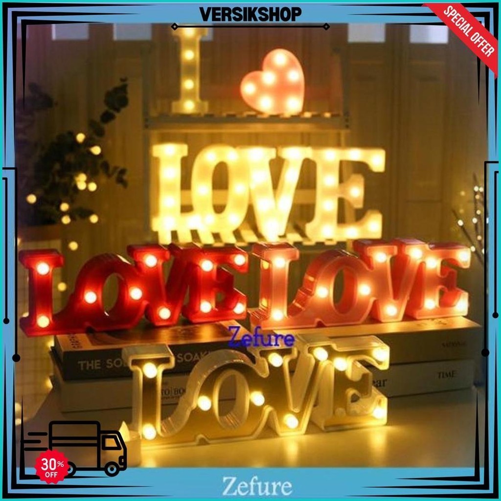Jual 1 Lampu Led Huruf Ukuran 22 Cm (Huruf A -Z) Dan Angka (0-9) Led ...