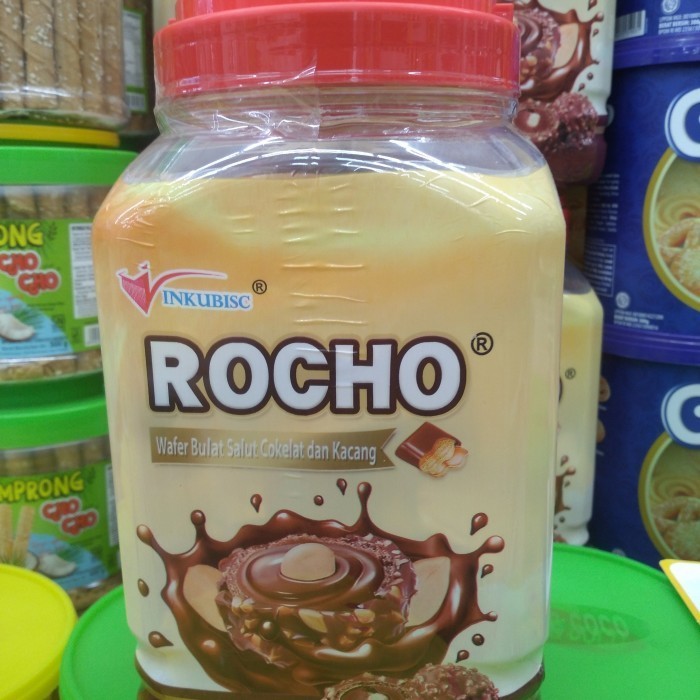 Jual OBRAL Inkubisc Rocho 300gr-Wafer Bulat Salut Coklat Kacang-Wafer ...