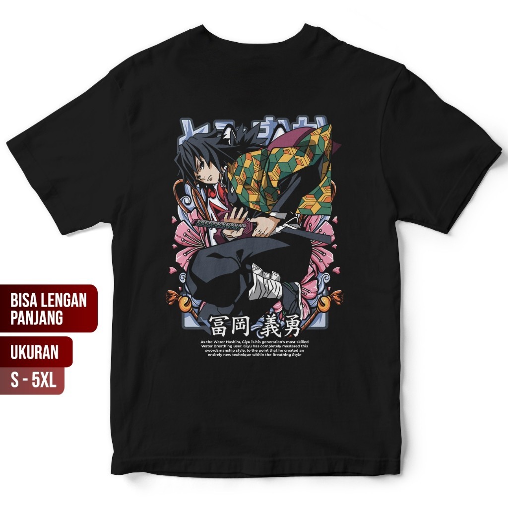 Jual Baju Kaos Anime Demon Slayer Kimetsu No Yaiba Giyu Tomioka ...