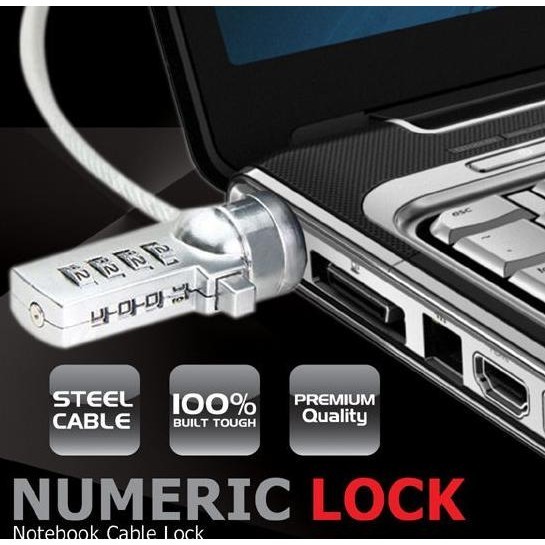 Jual Security Lock Cliptec (Kunci Laptp/Notebook Cliptech Kombinasi ...