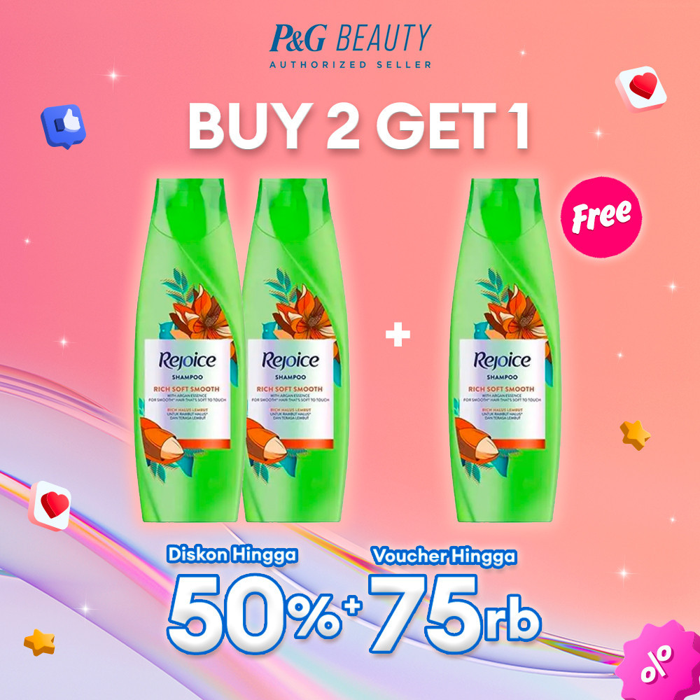 Jual Rejoice Shampoo Rich Halus Lembut 340ml - Paket Isi 3 [P&G] | Shopee Indonesia