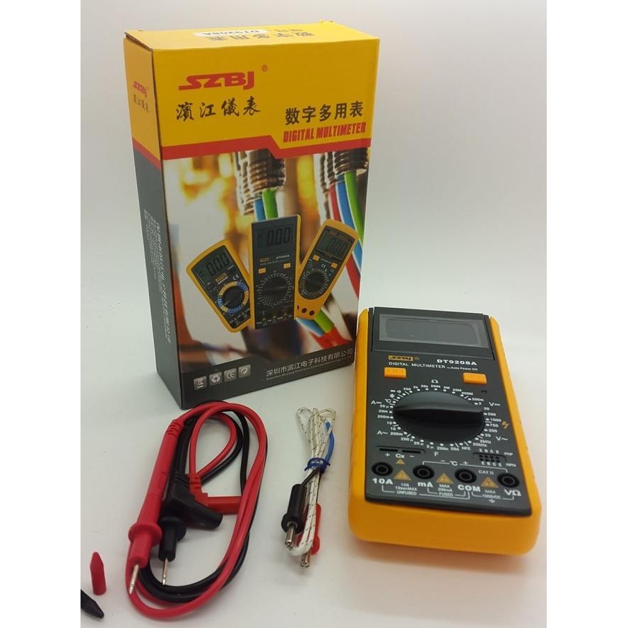 Jual Dt9208A Merk Szbj Multitester Digital Layar Jumbo + Temperatur ...