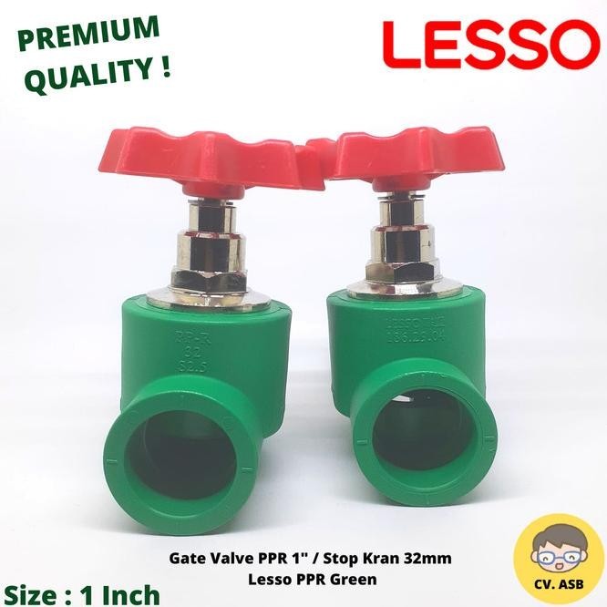 Jual Gate Valve 1" Ppr Stop Kran 32 Inch 32Mm Lesso Green Lesso Ppr Green | Shopee Indonesia