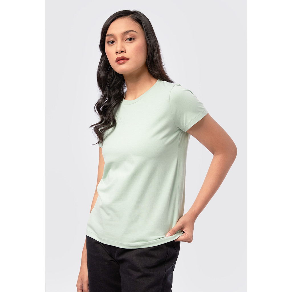 Jual Executive Basic Round Neck Cotton T-Shirt Mint | Shopee Indonesia
