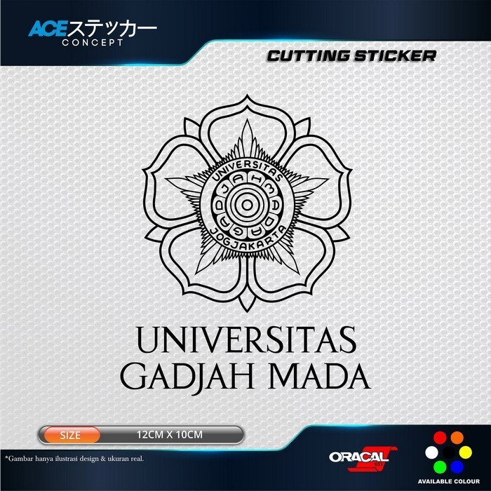 Jual Stiker Logo Universitas Gadjah Mada UGM Sticker Cutting Mobil A9 ...