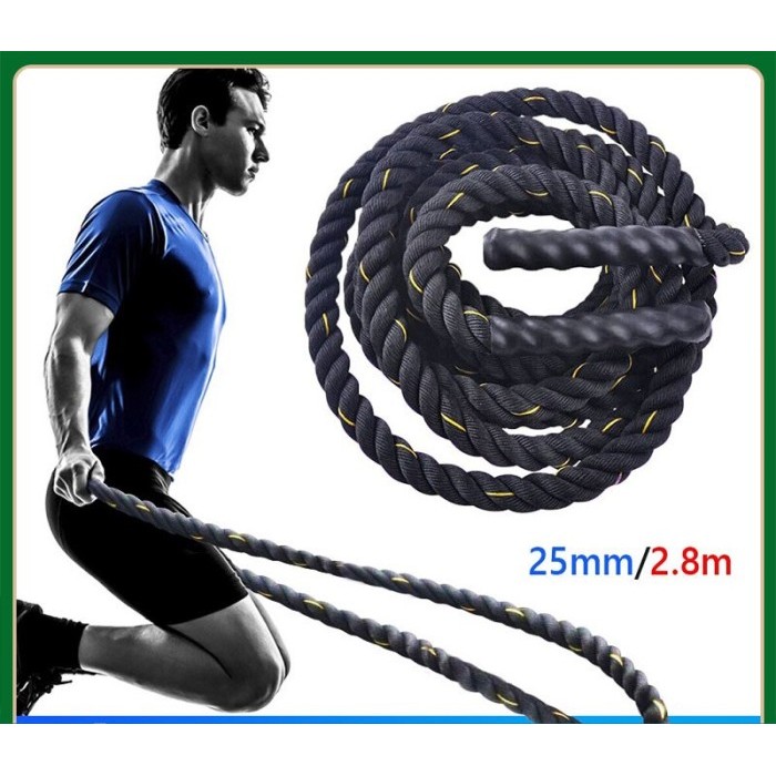 Jual Battle Jump Rope/Weighted Skipping Rope/Heavy Rope 2,8 METER A9 ...