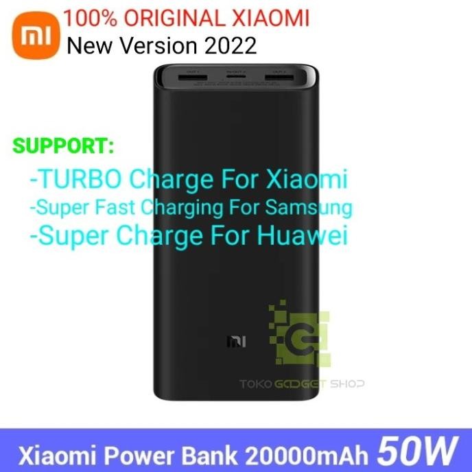 Jual XIAOMI Power Bank 20000mAh 50W PB200SZM Turbo Charge Super Fast ORI | Shopee Indonesia