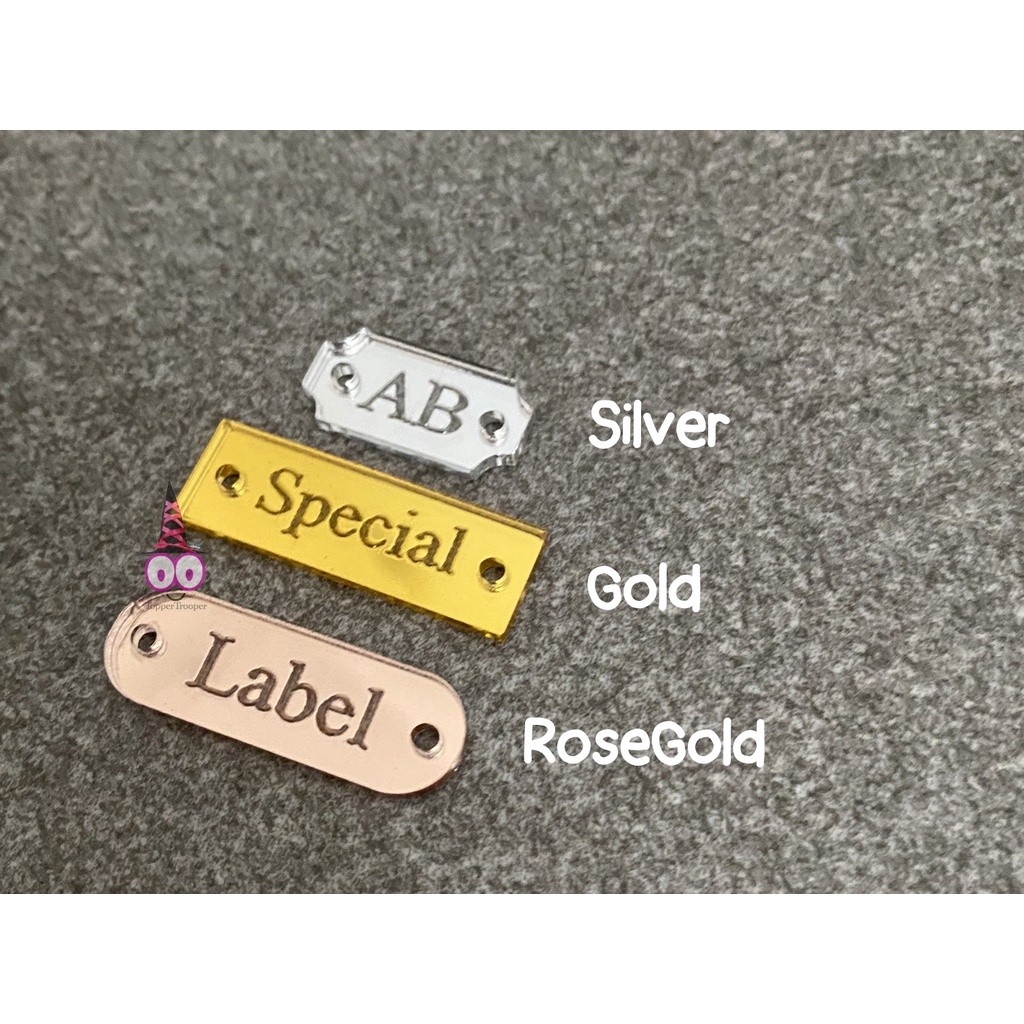 Jual Label Akrilik Label Produk Akrilik Label Tas Label Hijab Branding ...