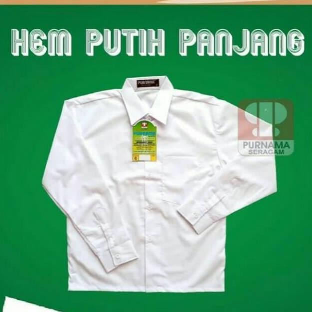 Jual jy-56 Seragam sekolah Hem putih panjang merk Purnama Berkualitas ...
