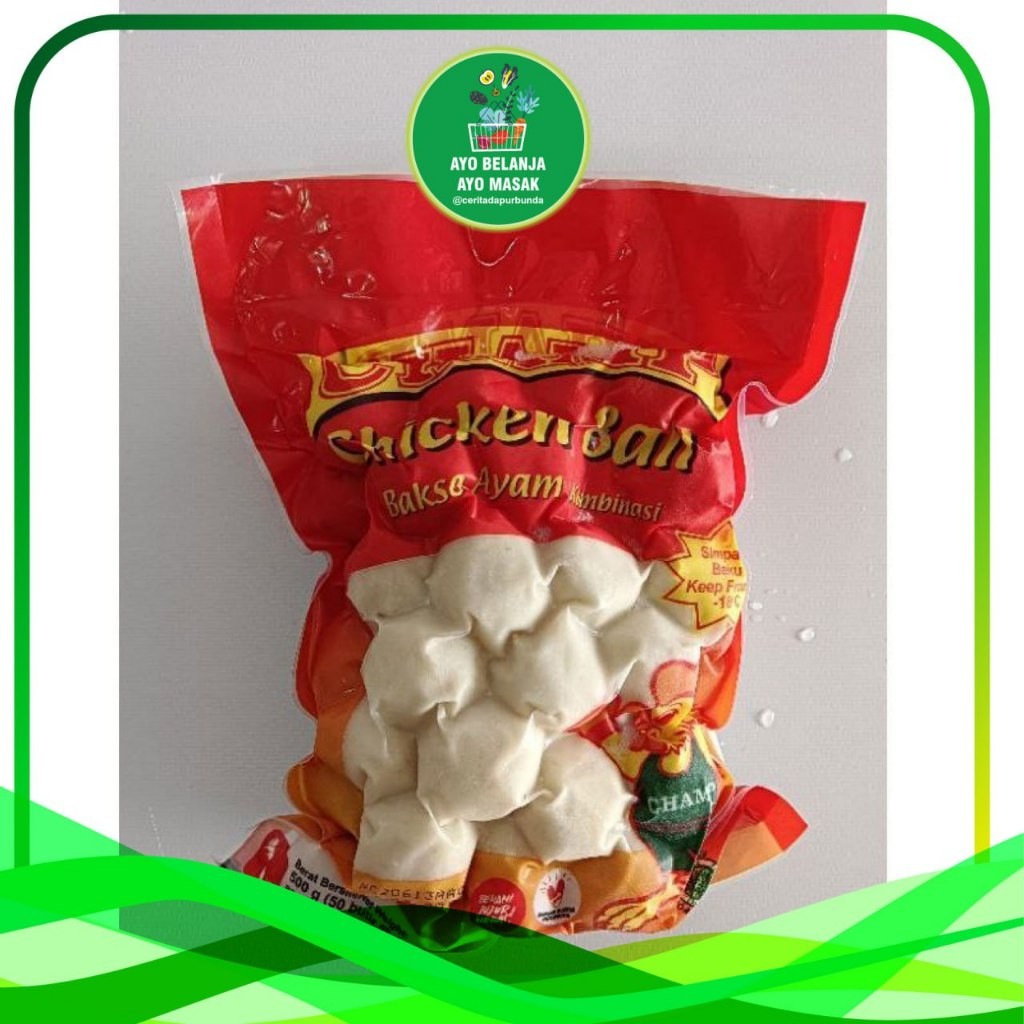Jual Bakso Ayam CHAMP 500 gram (frozen) | Shopee Indonesia