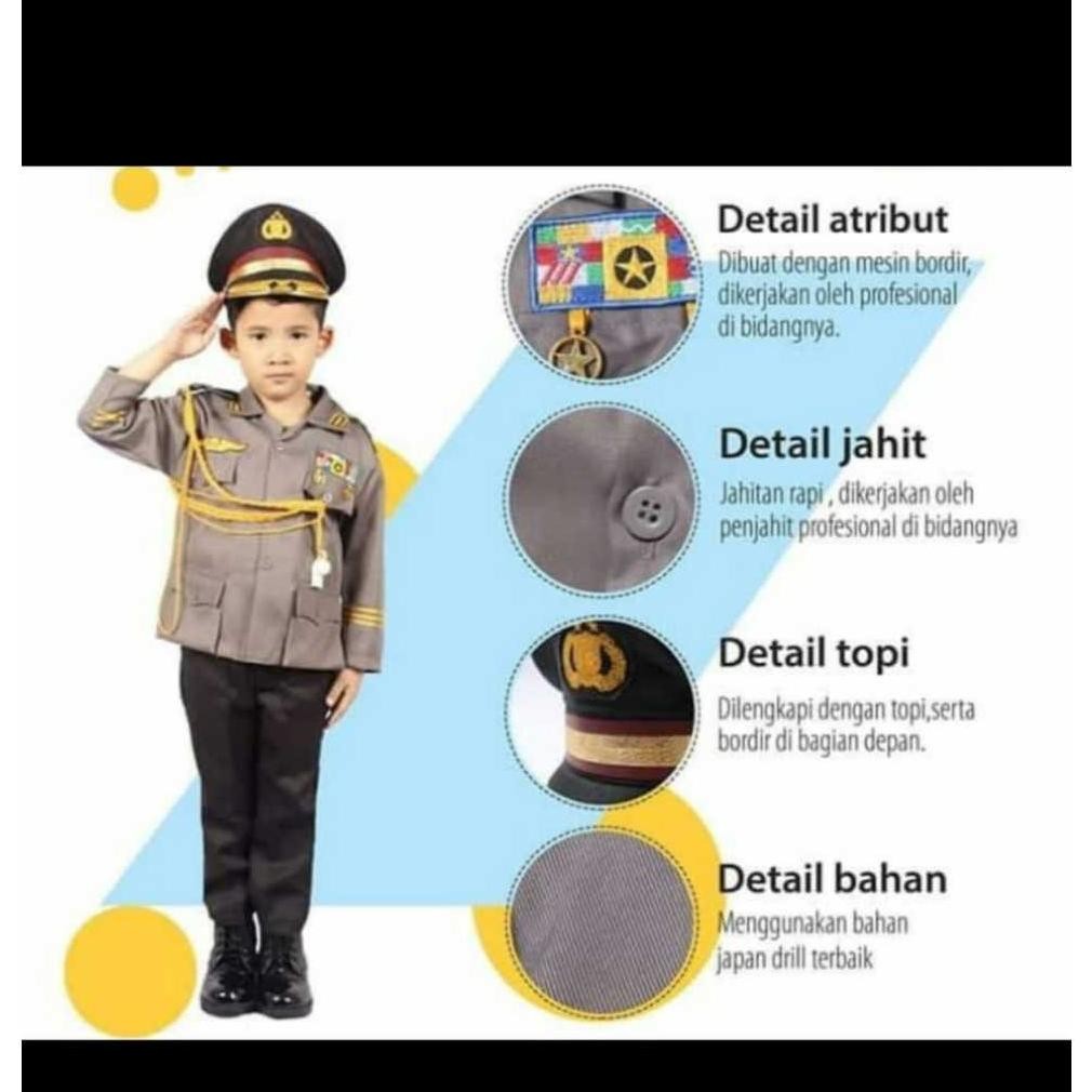 Jual Racun Shopee Baju Seragam 1 Set Profesi Polisi Dinas Baju Polisi ...