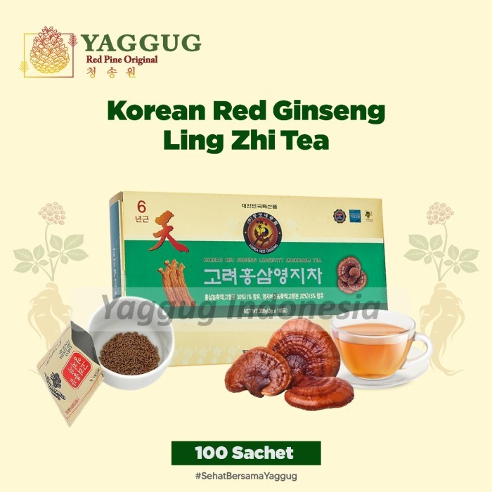 Jual Red Ginseng Ling Zhi Tea 100% Original Korea (100 Sachet) | Shopee ...