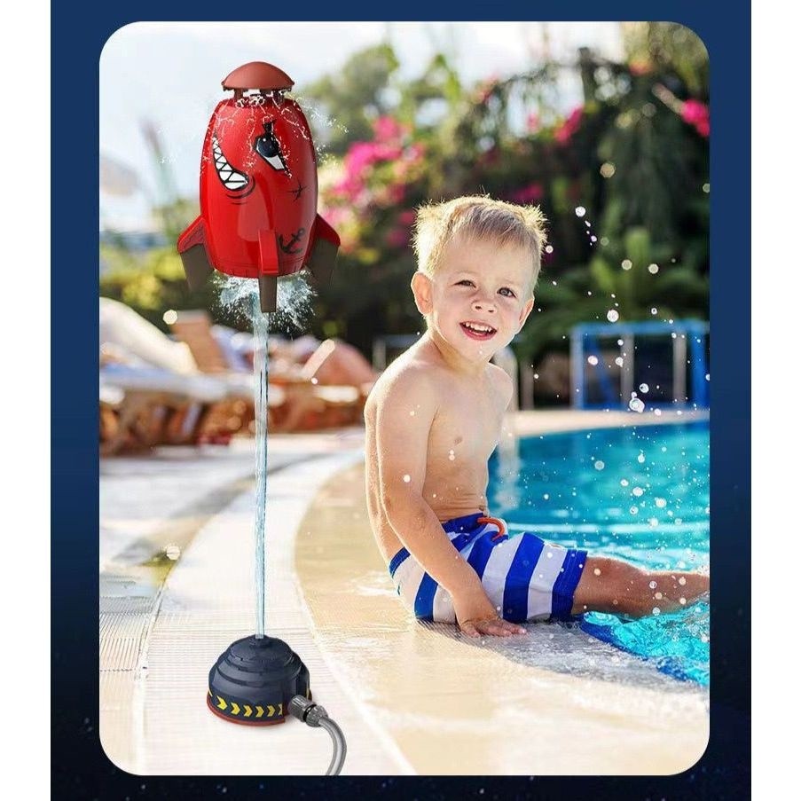 Jual Mainan Roket Air Water Jet Sprinkler Roket Berputar Percikan ...