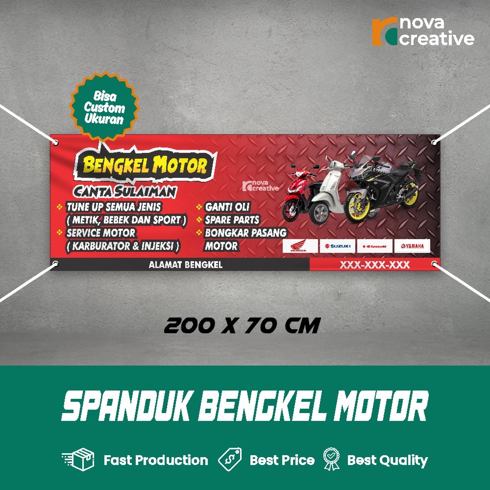 Jual Banner Bengkel Motor Baligho Custom Desain Suka-Suka | Shopee ...