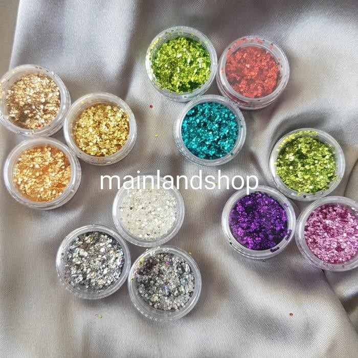 Jual Nail Art Hexagonal Segi 6 Shape Glitter Decoration Pastel Hiasan ...