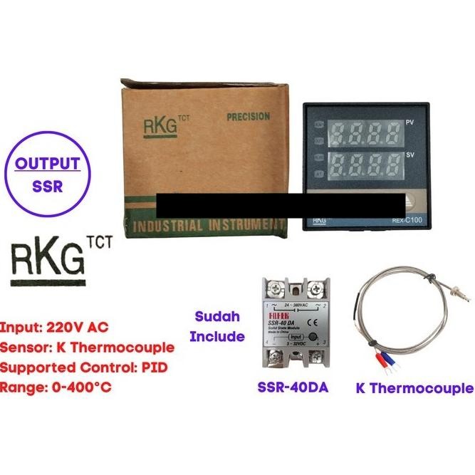 Jual PROMOOO PID REX C100 REX-C100 TEMPERATURE CONTROLLER SSR 40A | Shopee Indonesia