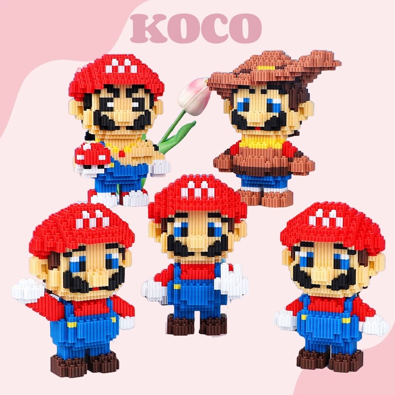 Jual KOCO Mainan Mario Nano Blocks DIY Karakter Kartun Hadiah Kado Anak ...