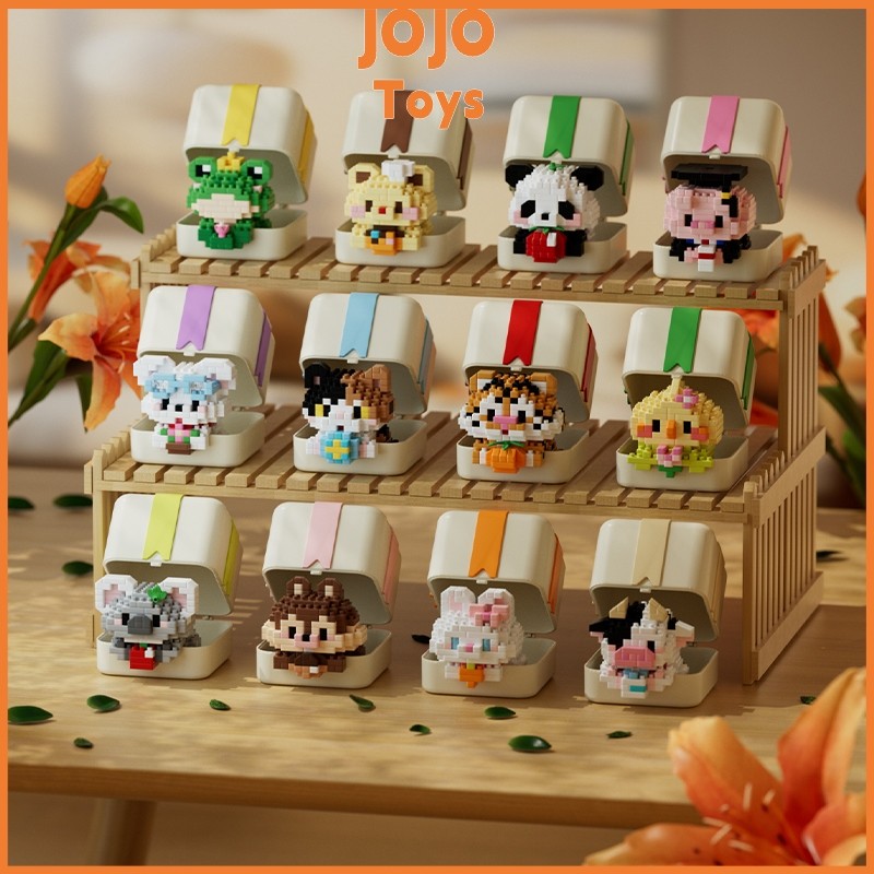 Jual JOJO 3D DIY Seri Kotak Hadiah Hewan Lucu Brick Hadiah Blok ...