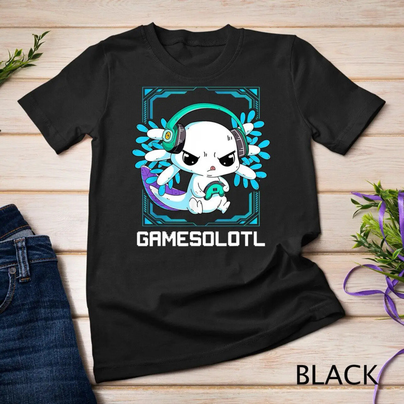 Jual Gamesolotl Gamer Axolotl Video Game Anime Axolotl Lucu Kaos Lengan ...