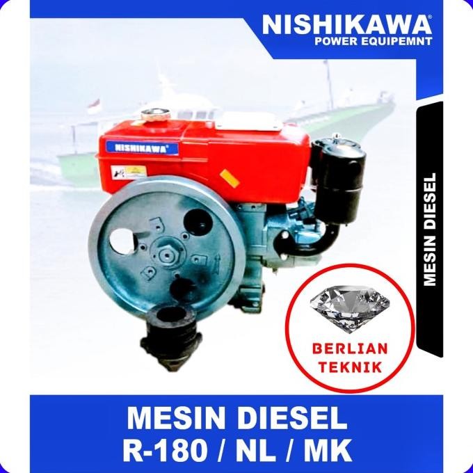 Jual MESIN PENGGERAK SOLAR ENGINE DIESEL NISHIKAWA R180 / 8 HP HOPPER ORIGINAL DAN TERPERCAYA ...