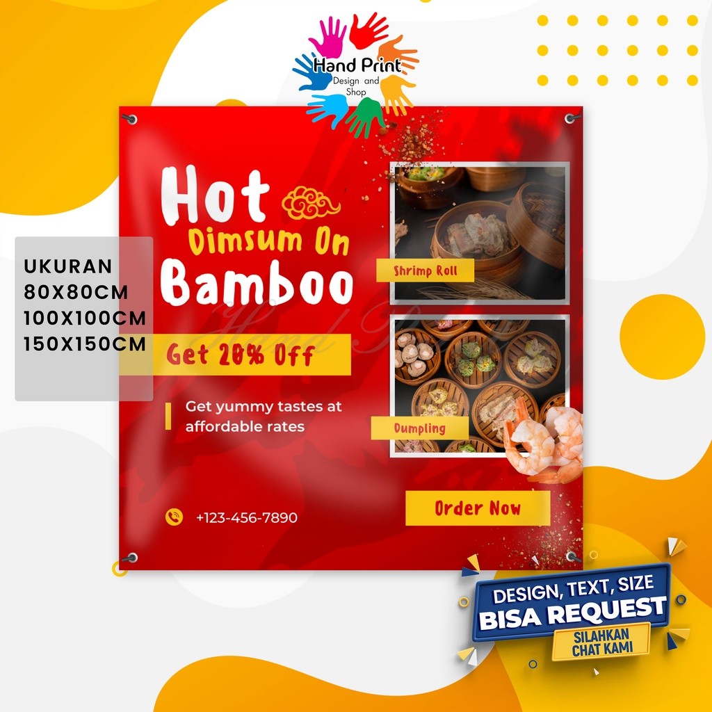 Jual Cetak Spanduk Banner Jualan Dimsum Ayam Dimsum Udang Makanan MMT ...