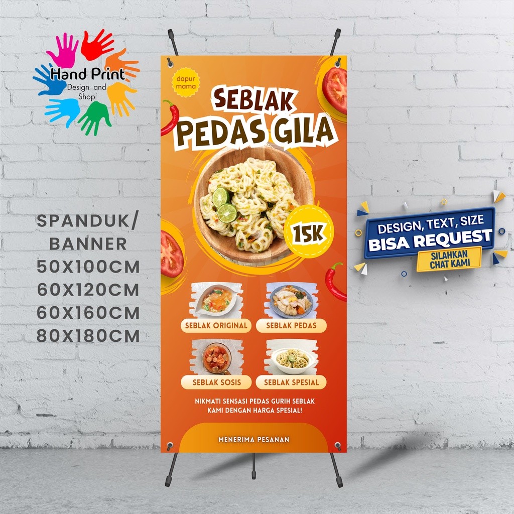 Jual SPANDUK BANNER Seblak Ceker Seblak Basah Makanan Bisa Request ...