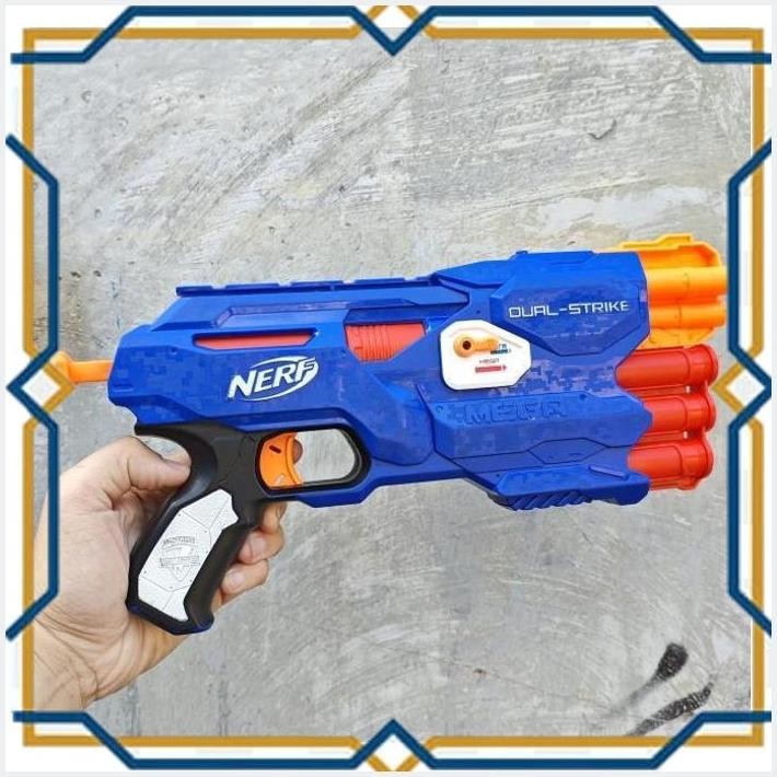 Jual [PAR] MAINAN PISTOL NERF N-STRIKE ELITE DUAL STRIKE BLASTER & MEGA ...