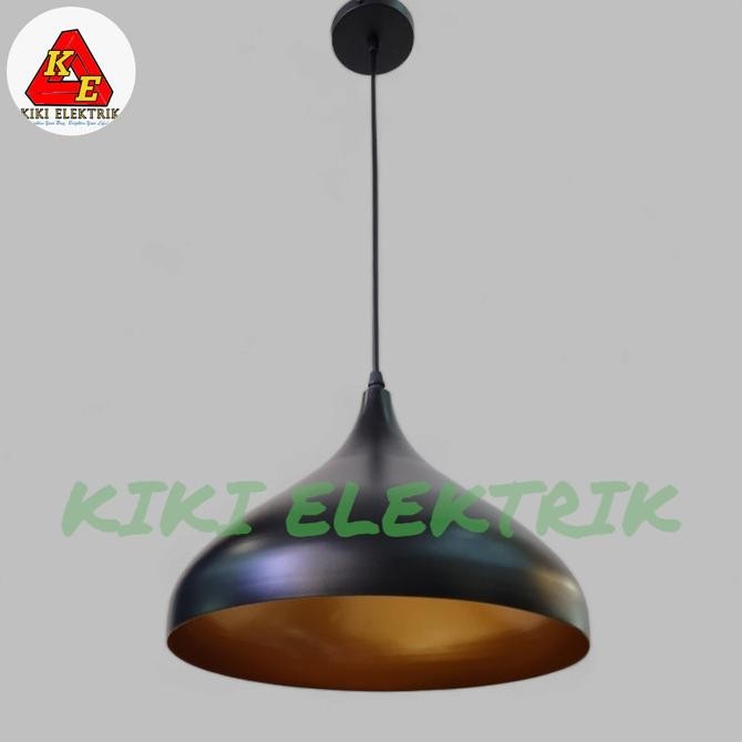 Jual KAP LAMPU GANTUNG MODERN MINIMALIS MODEL BAWANG 31 CM / BLACK + GOLD ORIGINAL DAN ...
