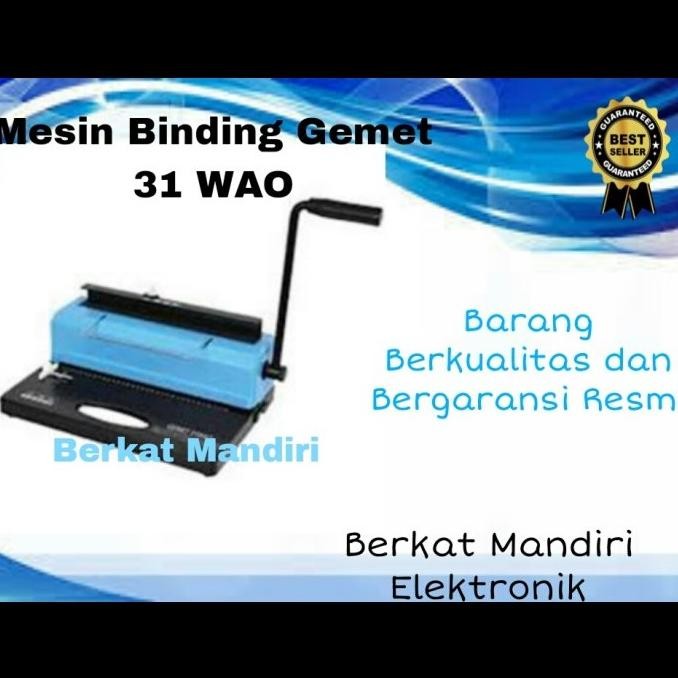 Jual MESIN JILID SPIRAL KAWAT GEMET 31 WAO ALAT BINDING MACHINE GEMET ...