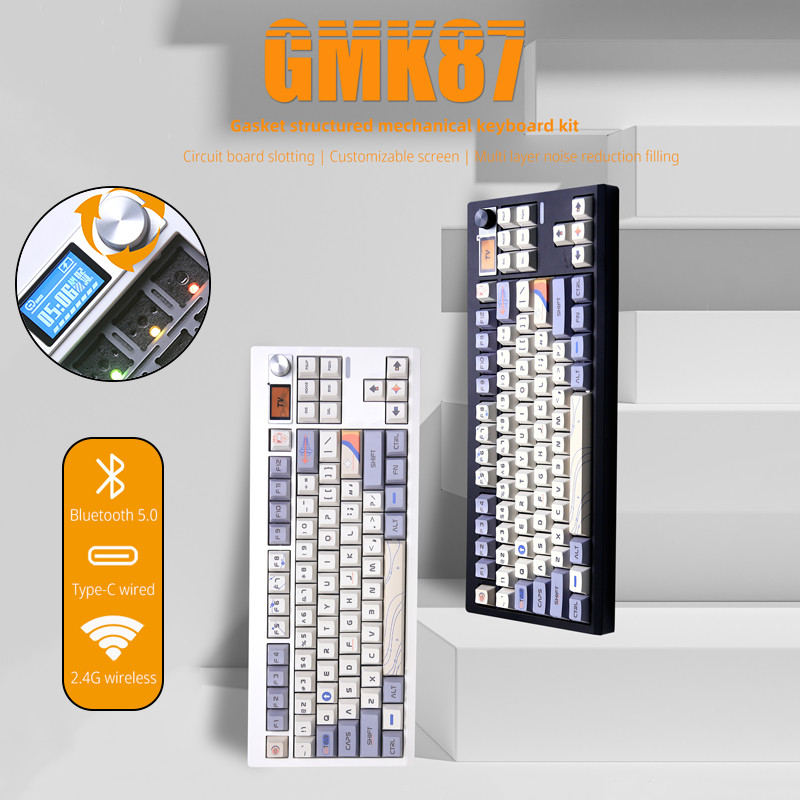 Jual GMK87 QMK/VIA Custom Wireless 80% Layout Gasket 3 Mode Hot ...