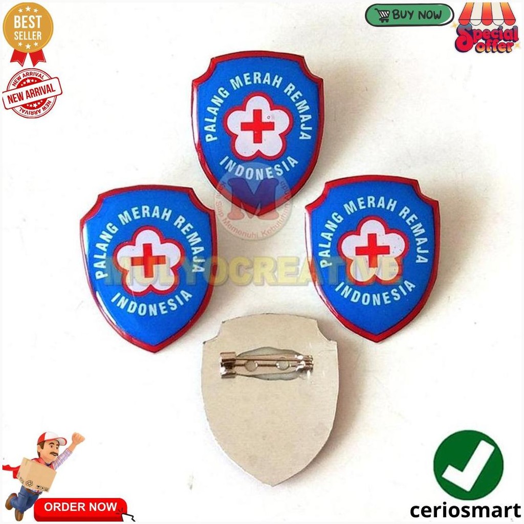 Jual Pin Pmr Model Perisai - Logo Palang Merah Indonesia D Promo 8.8 ...