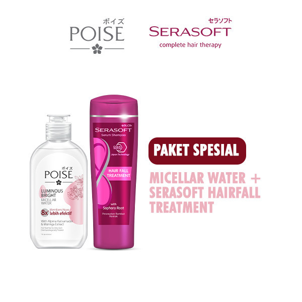 Jual Serasoft Serum Shampoo Hair Fall Treatment Botol 170 ml + Poise ...
