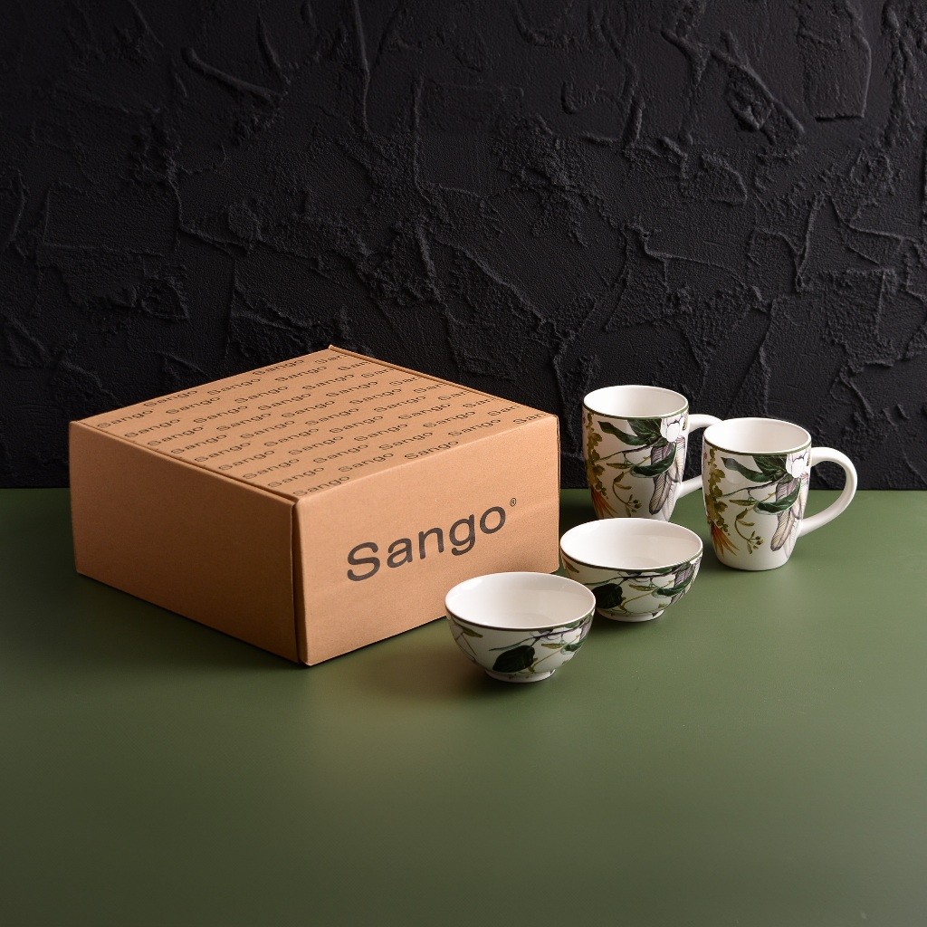 Jual SANGO set Mug dan Mangkuk Borneo Keramik (isi 4) Hampers | Shopee ...