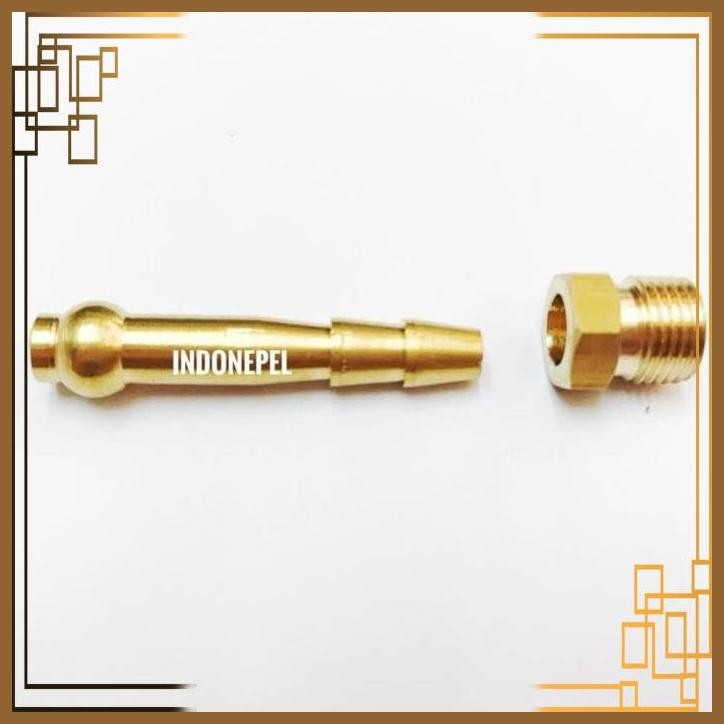 Jual [INP] NEPLE OLI M8 / 4 MM RZ HIDROLIK HIDRAULIK SELANG NEPEL BRASS ...