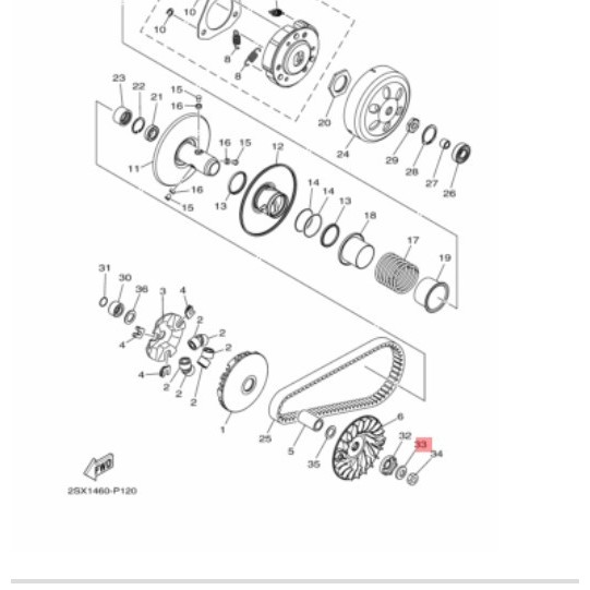 Jual Ring Puly Rumah Roller Freego Mio Gear 125 Fazzio Ori 90208-12808 ...